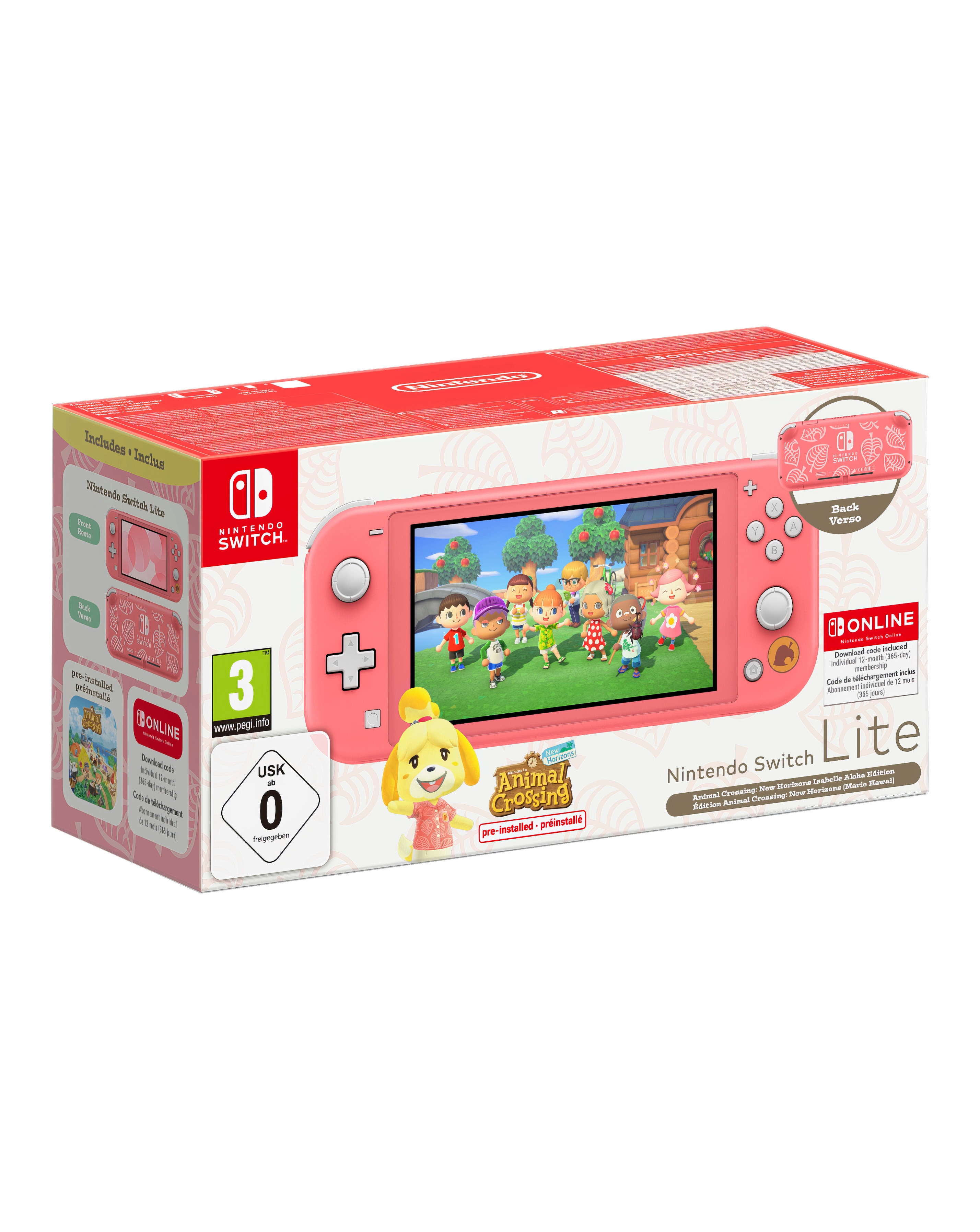 Coral nintendo switch lite store